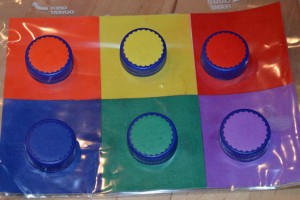 Color Matching with Bottle Caps - Simple Fun for Kids