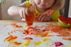 Apple Printing Process Art - Simple Fun for Kids