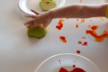 Apple Printing Process Art - Simple Fun for Kids
