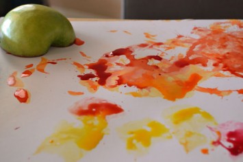 Apple Printing Process Art - Simple Fun for Kids