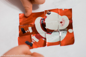 Simple DIY Wrapping Paper Puzzle - Simple Fun for Kids