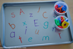 Magnetic Letter Matching - Simple Fun for Kids