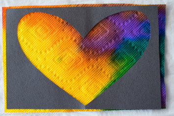 Paper Towel Stained Glass Hearts - Simple Fun for Kids