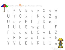 Letter U Maze - Simple Fun for Kids