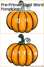 Pre-Primer Sight Word Pumpkins - Simple Fun for Kids