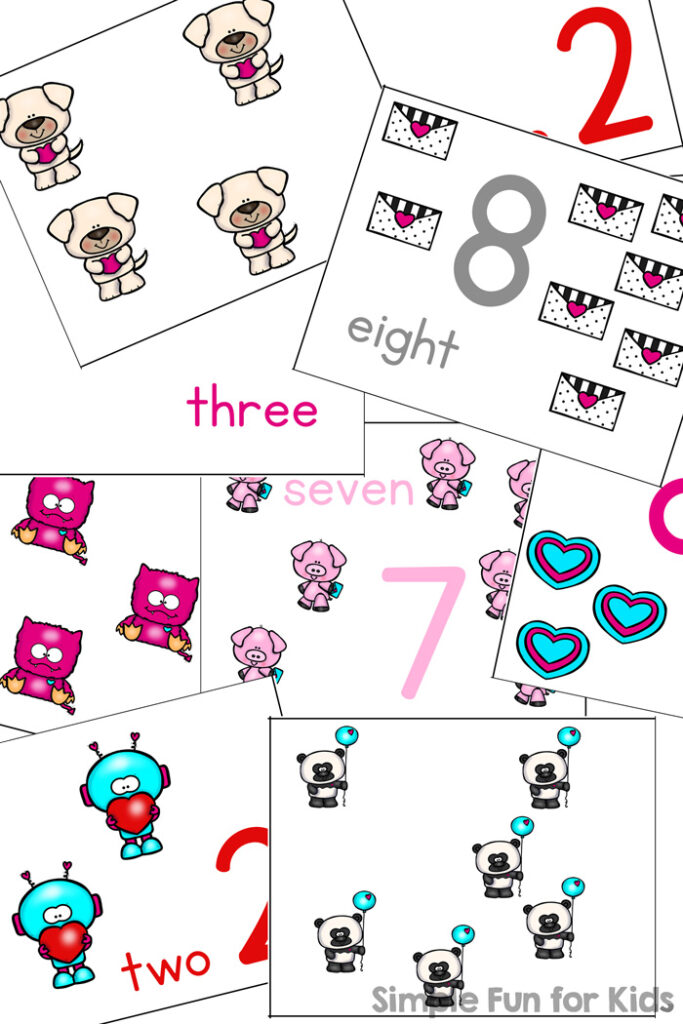 Valentine's Day Counting Memory Game for Preschoolers - Simple Fun for Kids