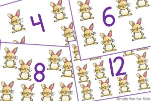 Easter Bunny Counting Cards - Simple Fun for Kids