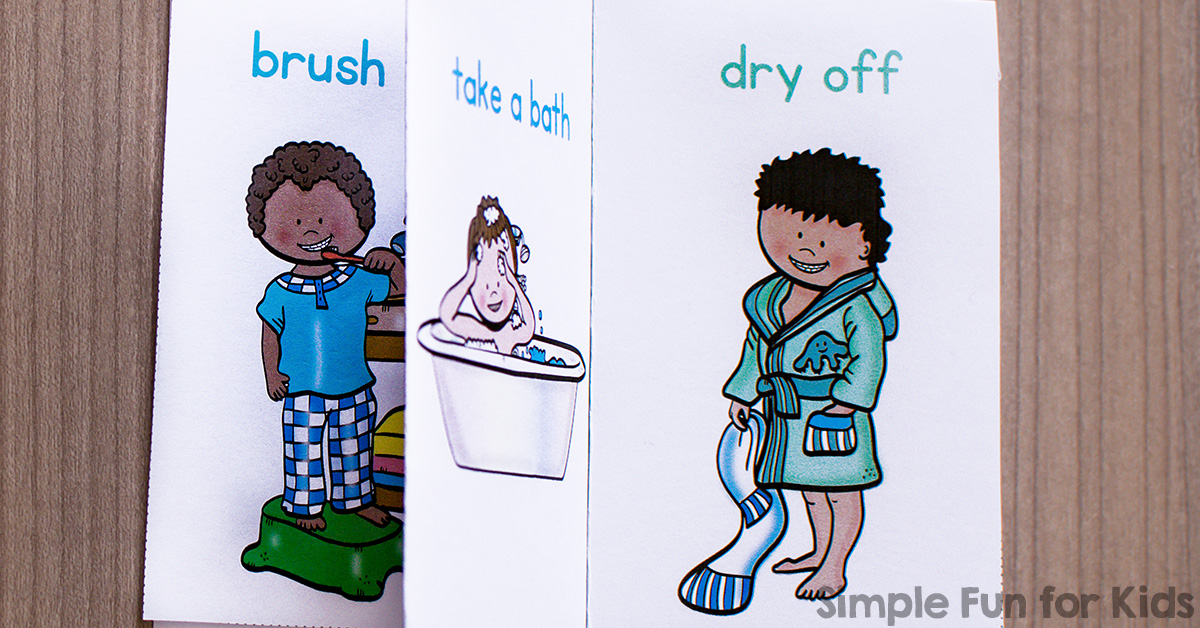 Things to Do in the Bathroom Mini Folding Book - Simple Fun for Kids