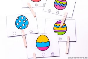 Easter Egg Pattern Matching Clip Cards - Simple Fun for Kids