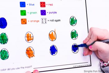 Easter Egg Roll and Color Worksheet - Simple Fun for Kids