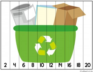 Earth Day Skip Counting Puzzles - Simple Fun for Kids