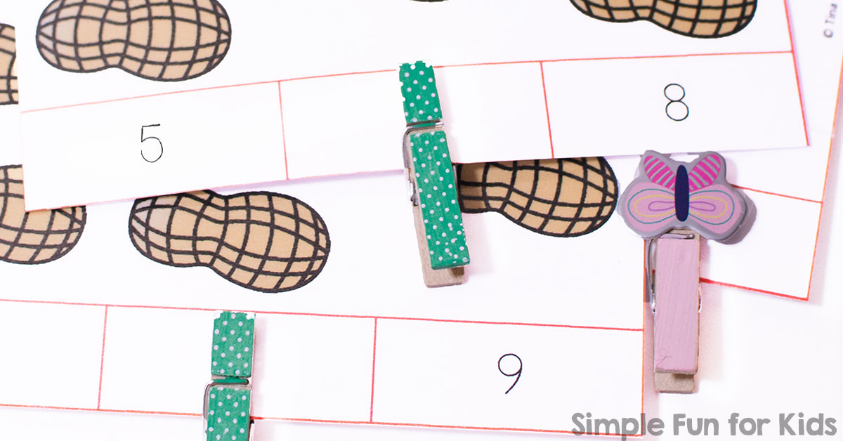 Peanut Counting Clip Cards - Simple Fun for Kids